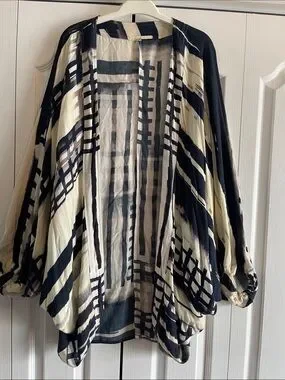 Anthropologie | Jackets & Coats | Anthro Floreat Navy Geometric ...